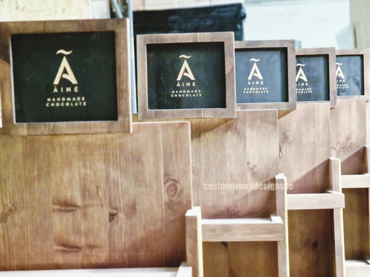 Rustic freestanding Displays – Custom Wood Designs