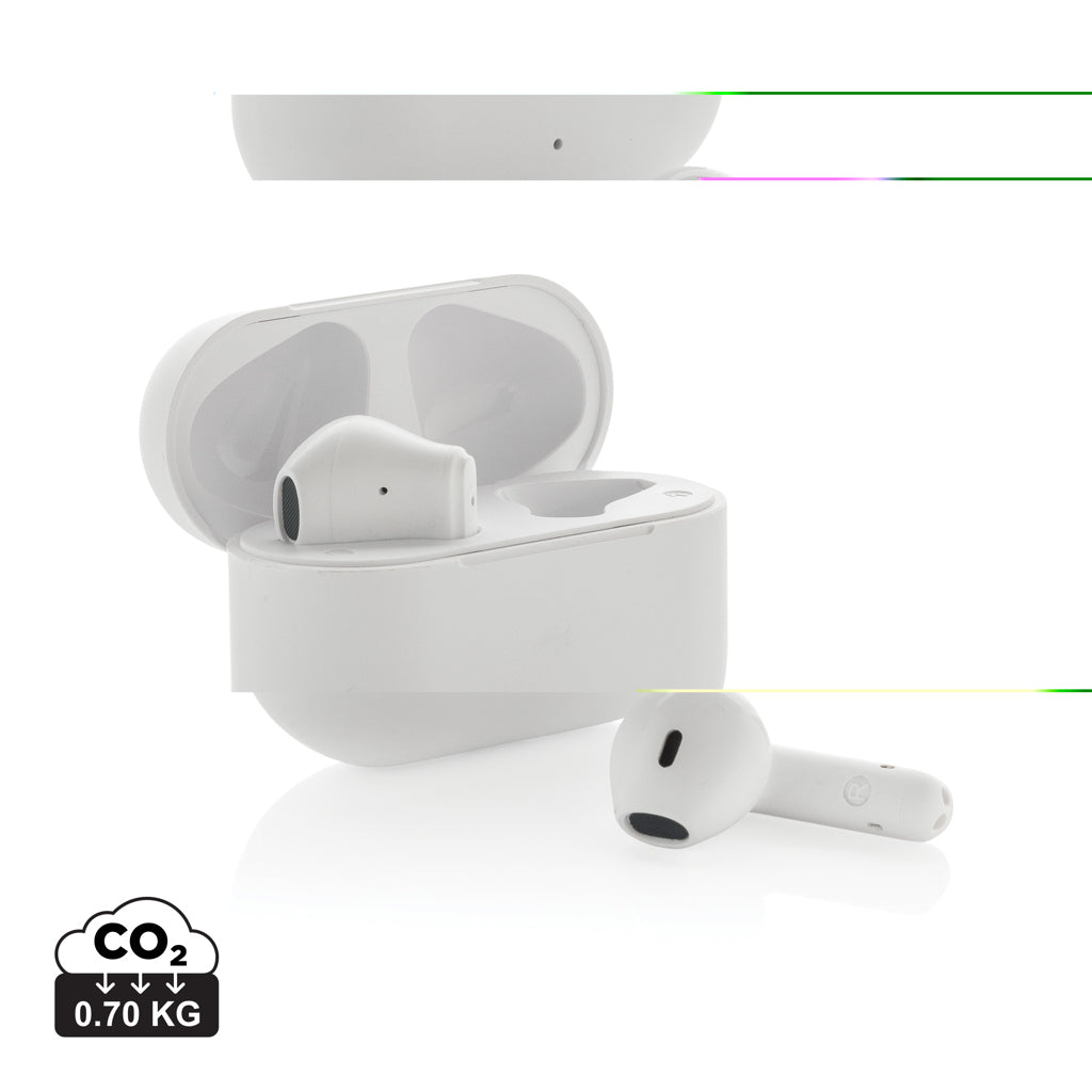 Tunevo RCS recycled plastic wireless earbuds | Custom Wood Designs