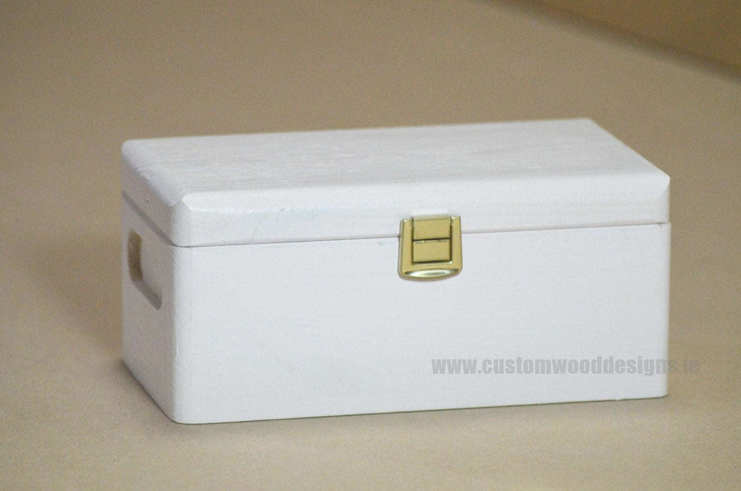 White Wood Box PHW1 21 X 12 X 9,5cm | Custom Wood Designs