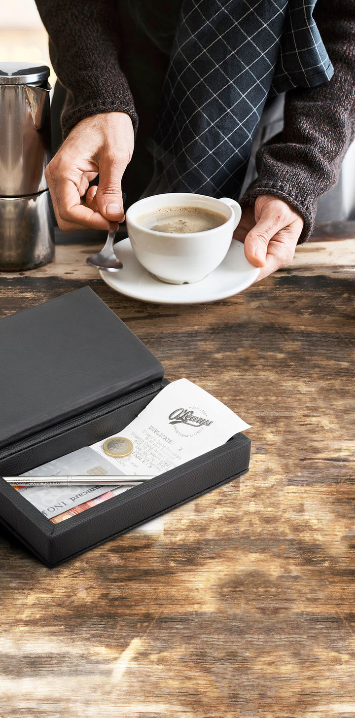 Bill presenter box - black pack of 10 | Custom Wood Designs