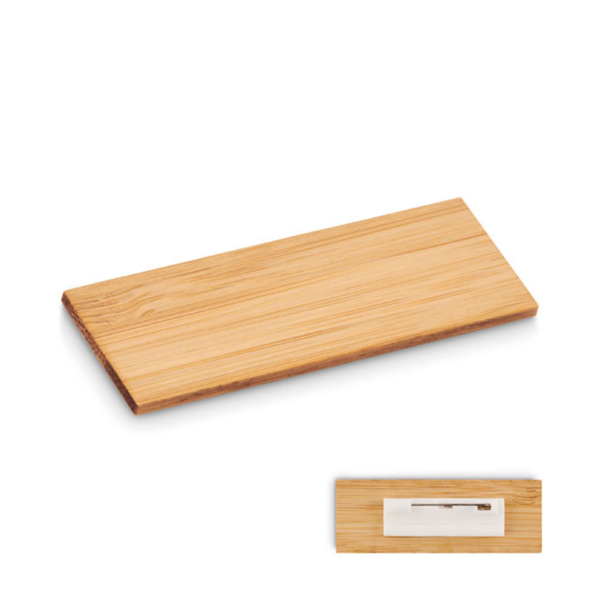 Wooden bamboo name tags pack of 150 | __label: Multibuy Name Badges ...