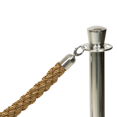 Four piece barrier poles with base with 5 ropes – Custom Wood Designs